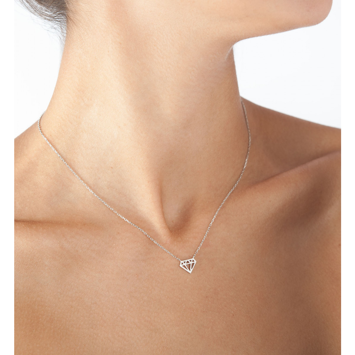 Collier en argent Diamant pour femme - Collection Lorenzo R